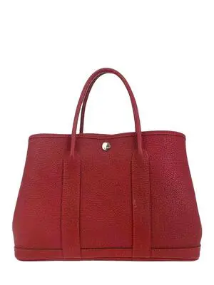 Hermès Garden Party Leather Tote Bag - Red