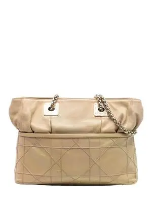 Dior Lambskin Cannage Granville Chain Tote Bag - Brown