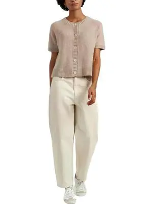 Chinti & Parker Chinti & Parker Button-Up Short Sleeve Cardigan Neutrals