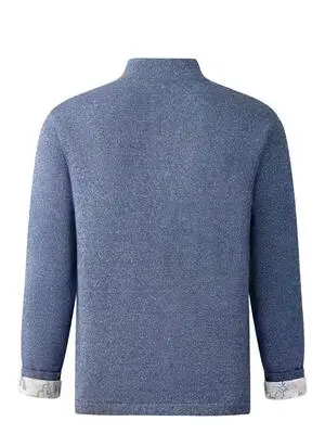 Shanghai Tang Knot Detail Cardigan - Blue