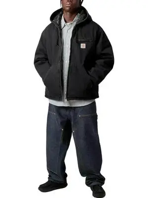 Carhartt Work In Progress Zip-up Hooded Jacket - Black