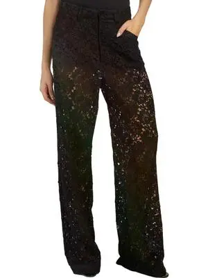 Federica Tosi Lace Five-pocket Trousers - Black