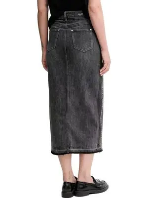 GAUDI Stud-embellished Split Midi Skirt - Black