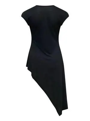 CLUB21 Erin Asymmetric Jersey Knit Top - Black
