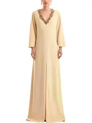 GEMY MAALOUF Embellished Kaftan - Neutrals