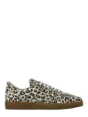MSGM Leopard Print Lace-up Sneakers - Neutrals