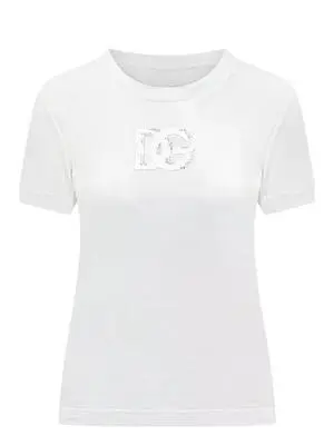 Dolce & Gabbana Logo Appliqué T-shirt - White