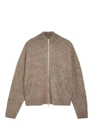 PICANTE Zip-up Cardigan - Brown