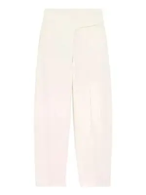 AMI Paris Cotton Wrapped Belted Ballon Fit Jeans - Neutrals