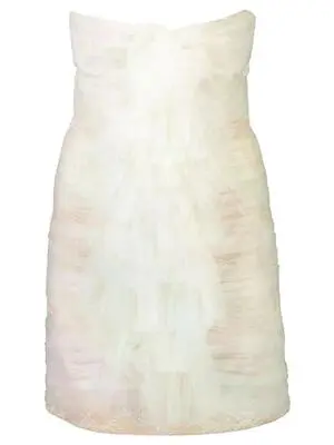Alexis Eva Ruffled Mini Dress - Neutrals