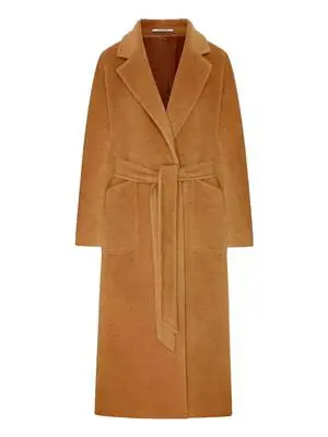 Tagliatore Belted Alpaca Coat - Neutrals