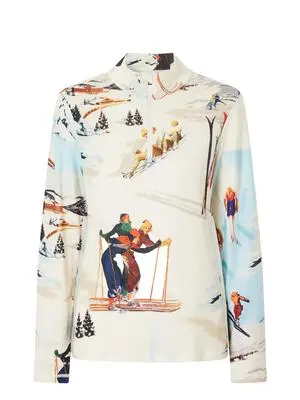 Bogner Beline Printed Stretch-shell Zip-up Base Layer Multi