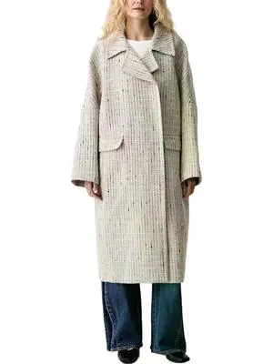 Munthe Vindaloo Herringbone Tweed Coat - Neutrals