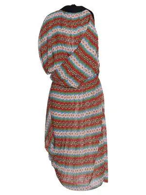 Dries Van Noten Duneggio Draped Midi Dress - Multi