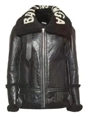 BALENCIAGA Le Bombardier Shearling-trim Jacket