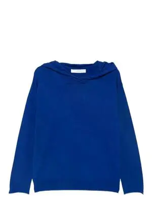 TELA Fine-knit Hoodie - Blue