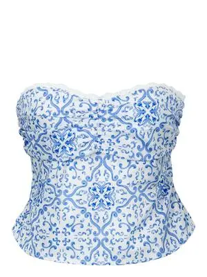 THE ETTA COLLECTION Domingos Top - Blue