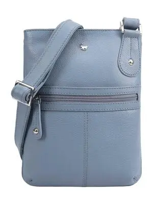 LLOYD BAKER LONDON Auli Leather Crossbody Bag- Blue