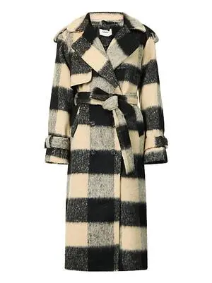 4TH & RECKLESS Carey Check Long Woven Coat 8