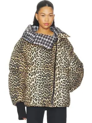 GANNI Future Nylon Printed Quilt Puffer - Multi