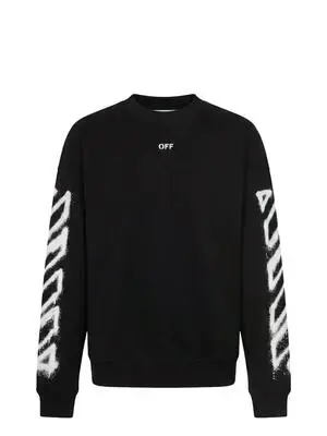 Off-White Arrows Spray-paint Sweatshirt - Black