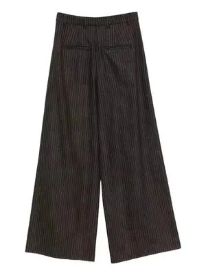 ROSSI Zeyn Pinstripe-pattern Trousers - Brown