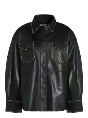 BLUMARINE Studded Leather Shirt