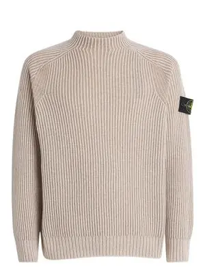 Stone Island Cashmere-wool Rib-knit Sweater - Ivory
