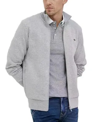 Lacoste Zip-up Collar Knitwear Grey