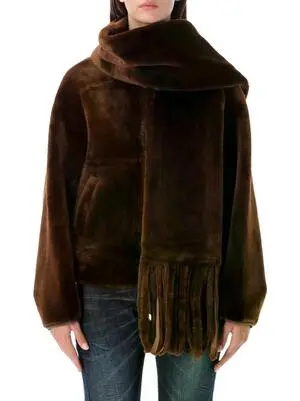 VEGANCODE Scarf-detail Reversible Coat