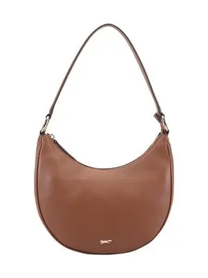 Paul Costelloe Louise Leather Hobo Bag- Brown