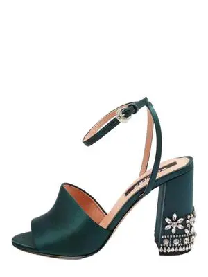 ROCHAS Crystal-embellished Block-heel Sandals