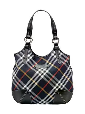 BURBERRY 2000-2017 Supernova Check Nylon Hobo Bag
