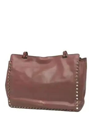 VALENTINO 2000-2017 Medium Leather Rockstud Trapeze Satchel