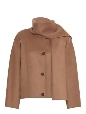 MAX MARA Virgin Wool Scarf-neck Jacket