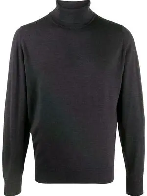 John Smedley Turtleneck Wool Sweater - Grey