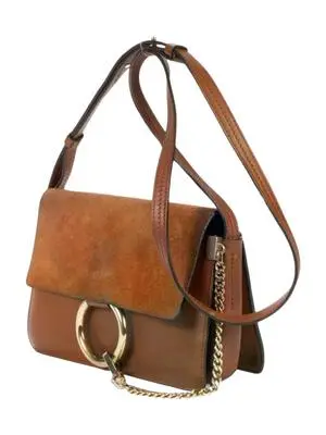 Chloé Small Faye Cross Body Bag Brown