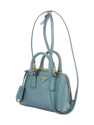 Prada Mini Promenada Logo-plaque Handbag Blue