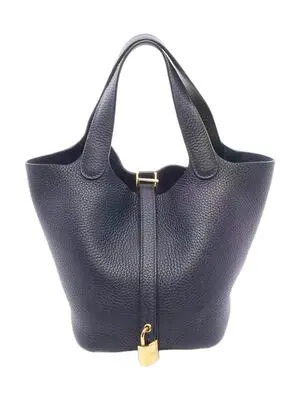 Hermès 2022 Clemence Picotin Lock 18 Handbag Blue