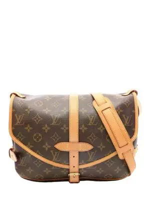 LOUIS VUITTON 2005 Monogram Saumur 30 Crossbody Bag - Brown