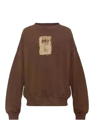PALM ANGELS Palm-print Cotton Sweater