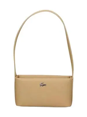 Lacoste Logo-plaque Shoulder Bag Neutrals