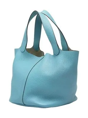 Hermès 2016 Clemence Picotin Lock 18 Handbag Blue