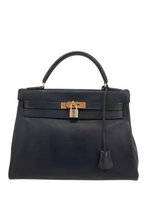 Hermès 1993 32 Kelly Tote Bag Blue
