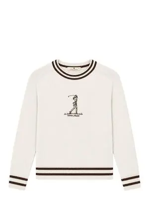 VICTORIA PAULSEN Resa Crew Neck Sweater- Cream White