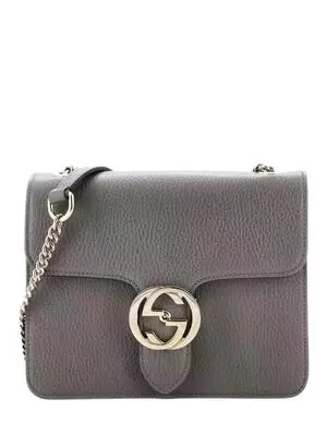 GUCCI Interlocking Leather Small Shoulder Bag