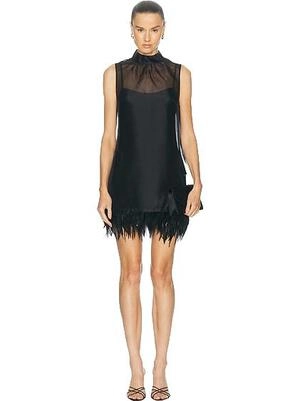 STAUD Albee Silk Mini Dress