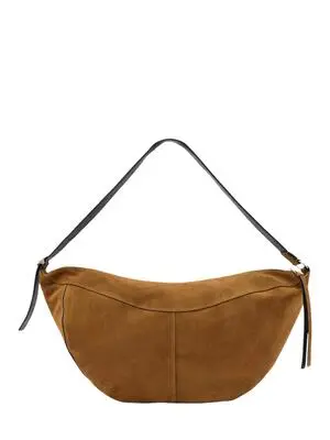 ALLSAINTS Goat Suede Esme Cross-body Bag Brown