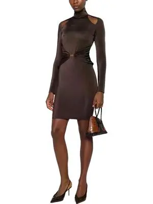 MAZZEI Cut-out Logo-plaque Mini Dress