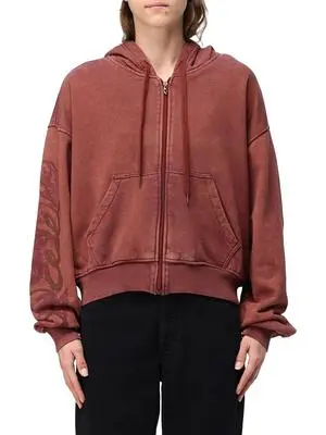 DIESEL® Relaxed Fit Cotton Zip-up Hoodie With Kangaroo Pocket